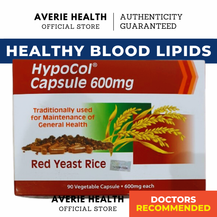 Hypocol 600mg 90s | Red Yeast Rice, Cholesterol, Triglyceride, Blood ...