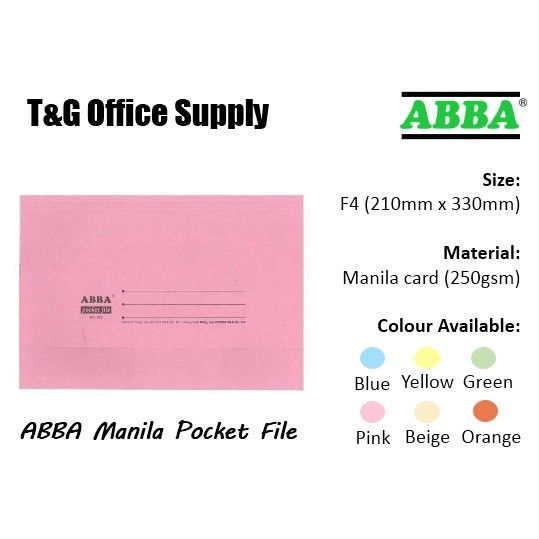 ABBA Manila Pocket File (Office File Folder) | Lazada
