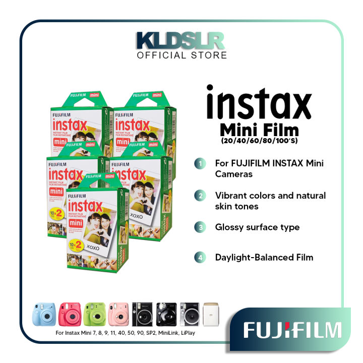 Fujifilm Instax Mini Film Instant Camera Film Instax Film Twin Pack (20 ...