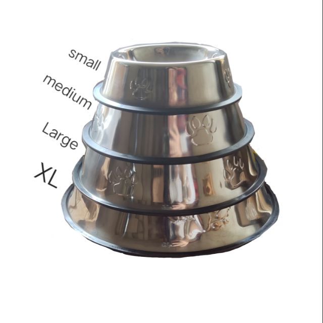 Dog plate stainless w/rubber | Lazada PH