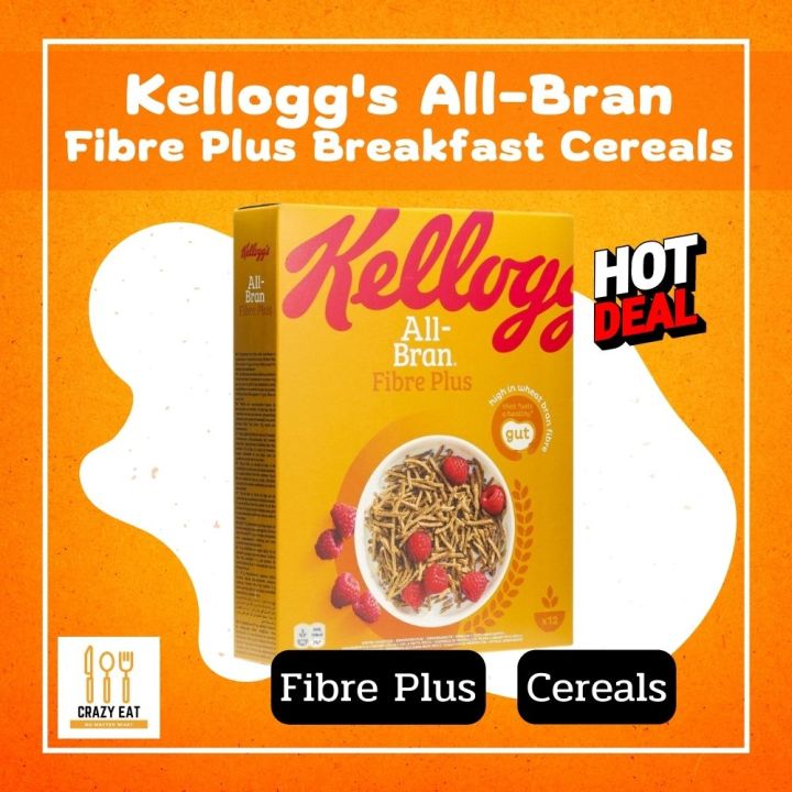 Best Seller Kellogg's All-Bran Fibre Plus Breakfast Cereals 500g แคล ...