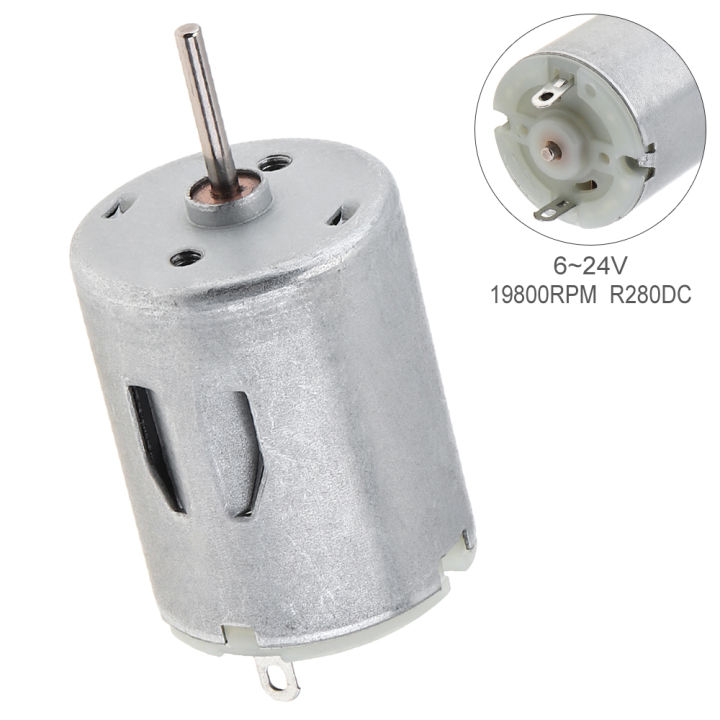 R280 DC Motor 6-24V 6000-19800RPM High Speed Micro Motor for DIY Toys ...