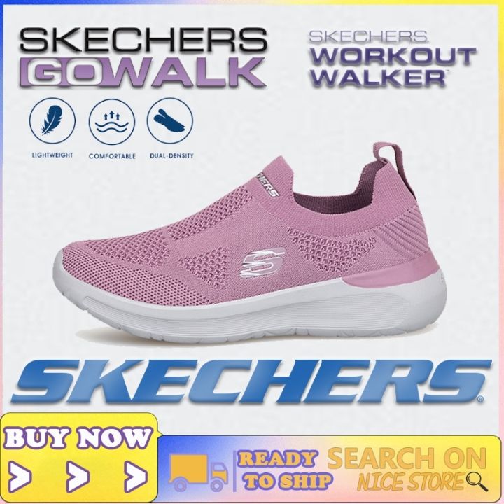 [Women's Sneakers] Skechers Go-Walk Women Slip Ons Lace-Up Sneaker ...