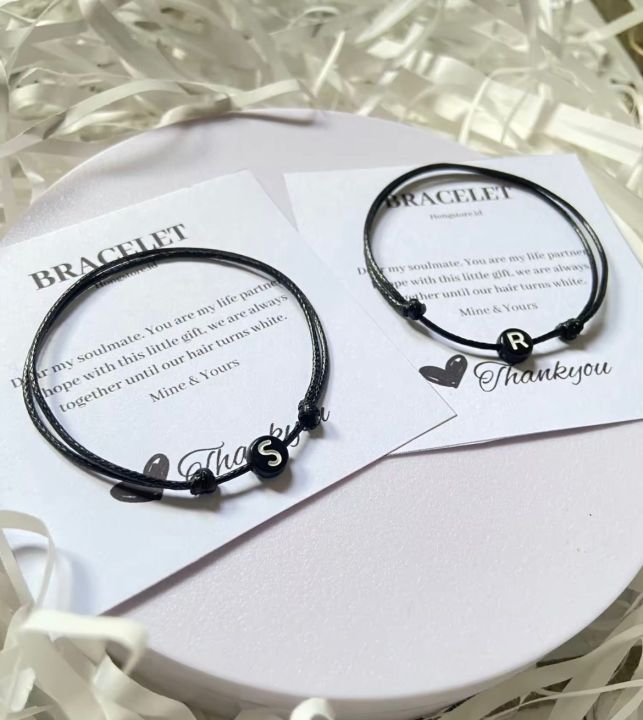 Gelang Huruf Inisial Nama A-Z Geser / Gelang Persahabatan | Lazada ...