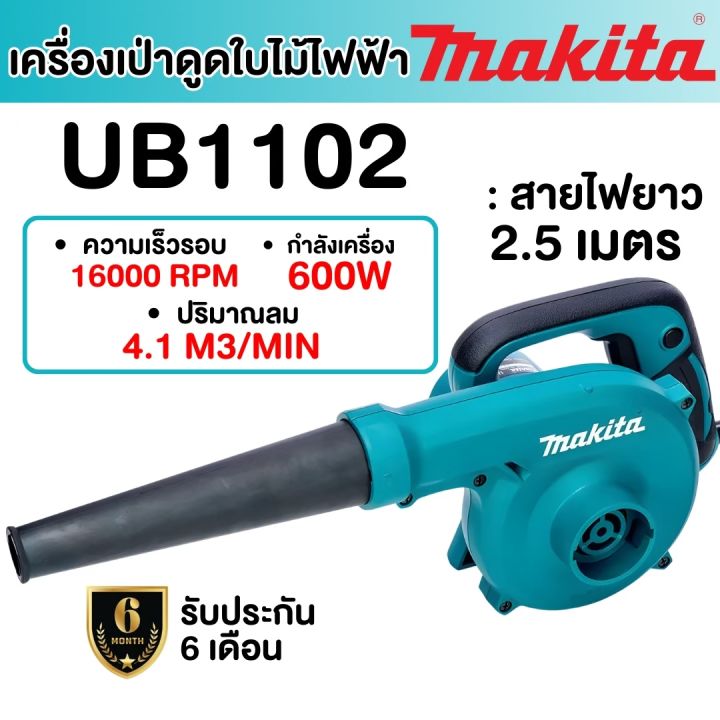 MAKITA เครื่องเป่าลม UB1102 มากีต้า กำลังไฟฟ้า 600 วัตต์ ทำความสะอาด ...