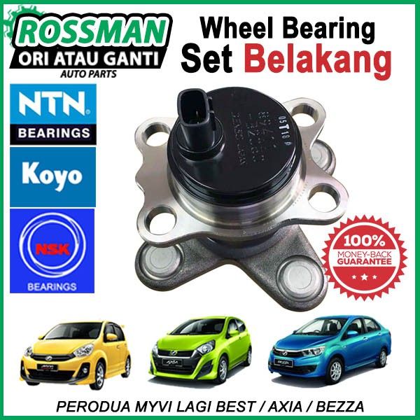 NTN KOYO NSK REAR WHEEL BEARING HUB FOR PERODUA MYVI LAGI BEST / AXIA ...