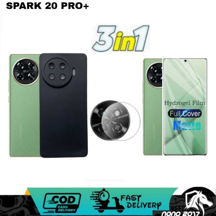 3in1 Case Macaron Tecno Spark 20 Pro Plus 20 20c 20 Pro Bonus Hydrogel Matte Lensa Camera
