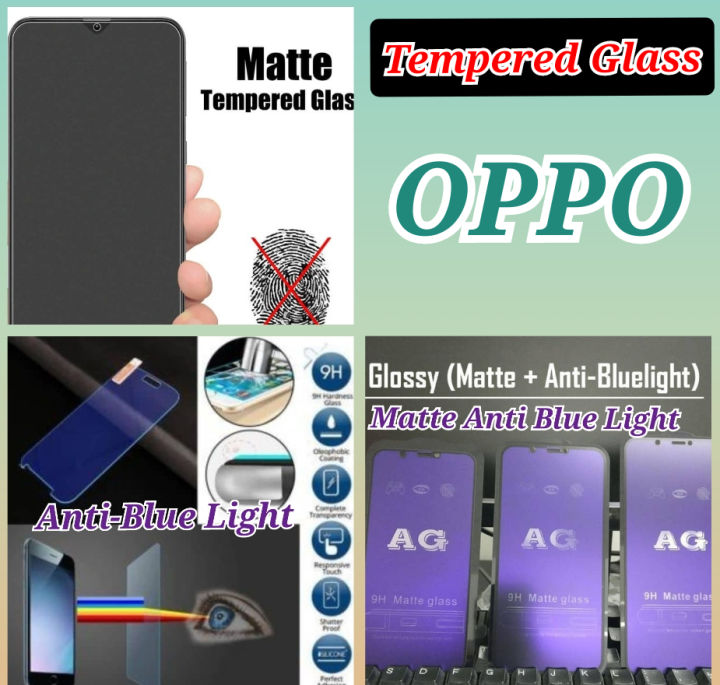 (SPECIAL OFFER) OPPO NEW 9H HARDNESS 9H ANTI BLUE LIGHT & MATTE ANTI ...