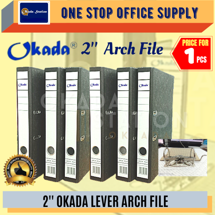 Okada Lever Arch File Fail Kulit Keras Fail Folder Voucher File 3 Inch 2 Inch Hard 