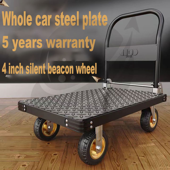 [5-year warranty steel] Steel plate trolley flatbed 90*60 weight 2100 ...