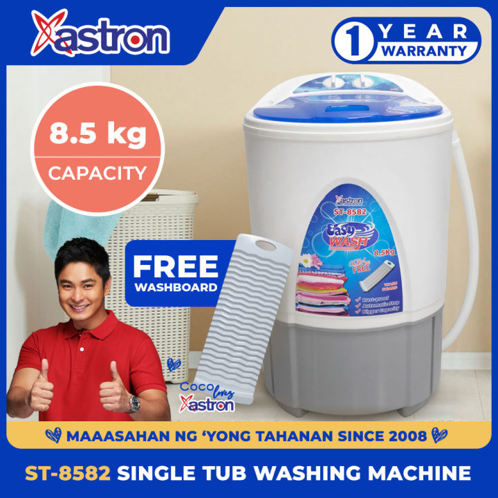 Astron ST 8582 Single Tub Washing Machine Blue 8.5 kg Free Washboard 1 Year Warranty Large Capacity Washing Machine Lazada Lazada PH