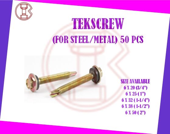 TEKSCREW FOR STEEL/METAL (50 PCS) | Lazada PH