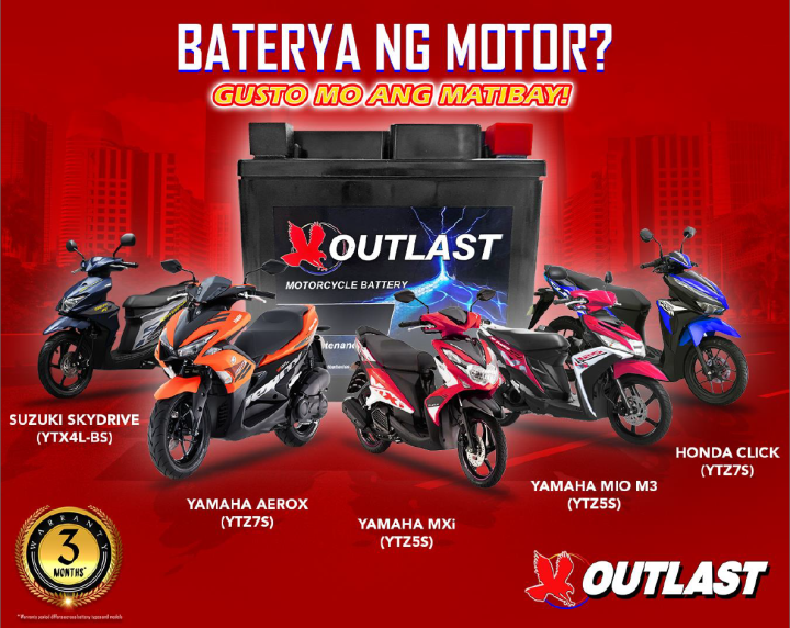 OUTLAST BATTERY - YTZ7S/12N6MF | Original | 3 months Warranty | Lazada PH