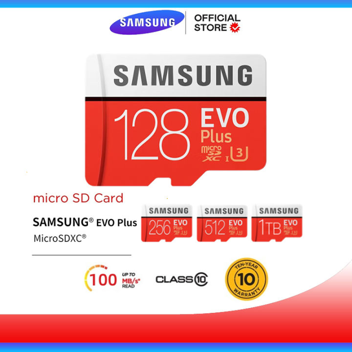Samsung Evo Plus Micro SDXC 128GB 256GB 512GB 1TB Class 10 U3 Memory ...