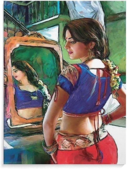Art Poster Indian Rare Beautiful Indian Women Abstract Painting Art ... Art Poster Indian Rare Beautiful Indian Women Abstract Painting Art ...