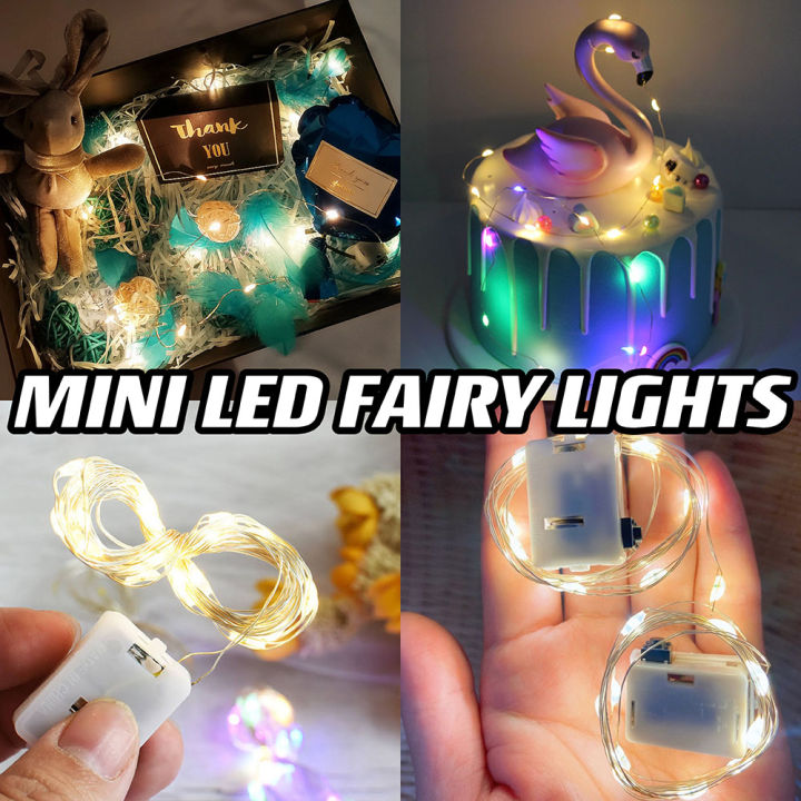 Party Things 1Meter/2Meter LED Battery Mini LED Copper Wire String ...