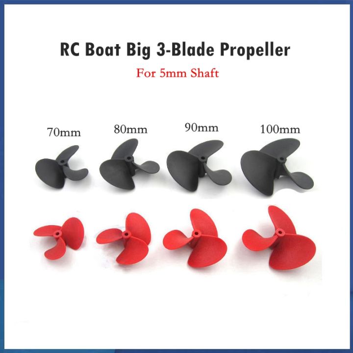 RC Boat 3-Blade Big Propeller 70mm 80mm 90mm 100mm Prop Nylon Glass ...