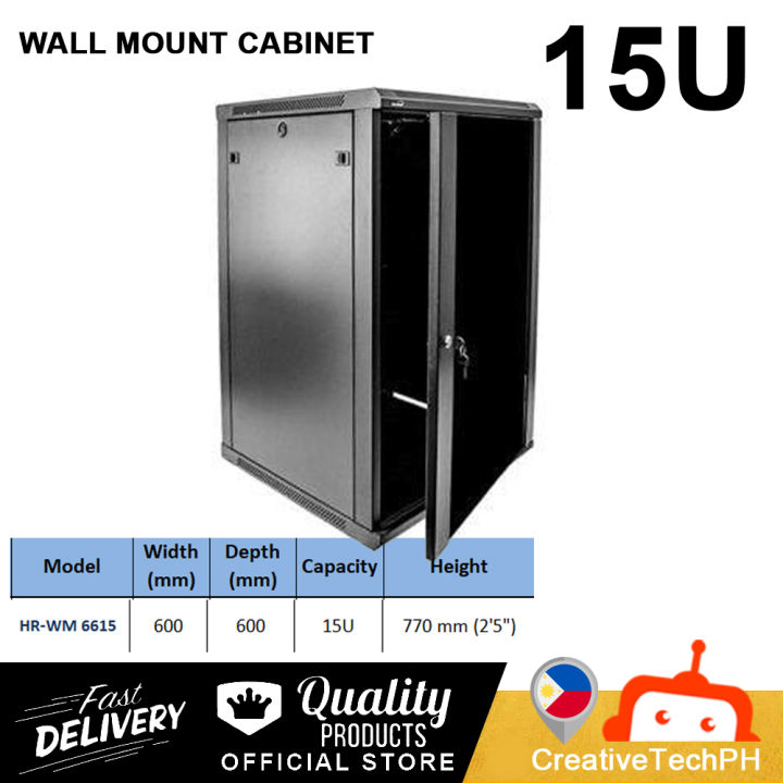 15U HARD RACK HR-WM 6615 Wall Mount Cabinet (Unassembled) | Lazada PH