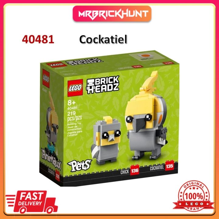[MrBrickHunt] Lego Pets BrickHeadz 40481 Cockatiel | Lazada
