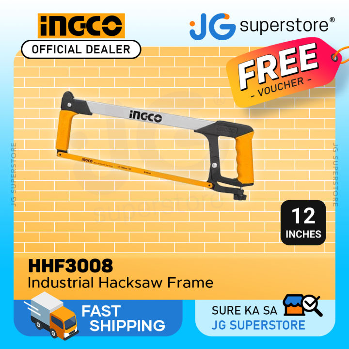 INGCO 12" Industrial Hacksaw Frame Heavy Duty Steel Frame with QR Quick ...