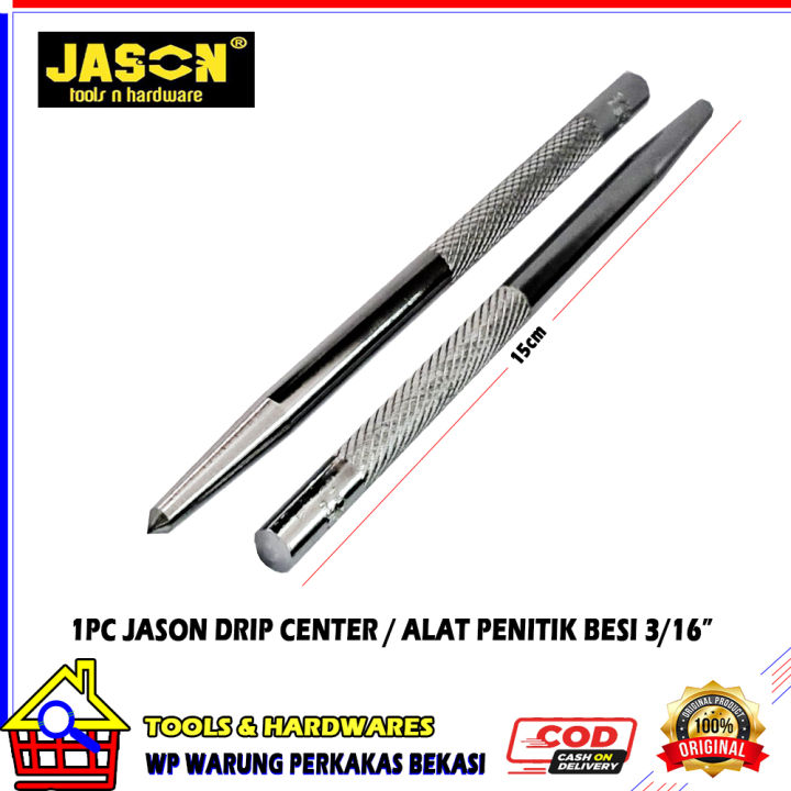 JASON 6" Drip Center Punch 3/16" Alat Penitik Besi Sebelum Di Bor ...