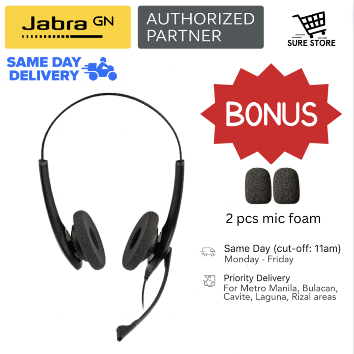 Jabra Biz 1100 USB-A Stereo Headset Noise Cancelling Mic | Lazada PH