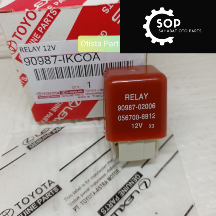 RELAY RILE TOYOTA STARLET 12V 12 VOLT 90987-02006 ORIGINAL | Lazada ...