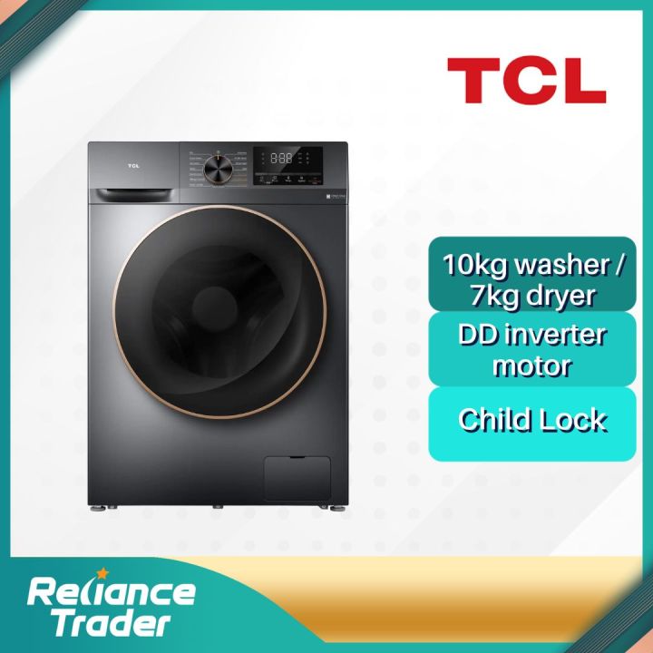 [FREE SHIPPING] TCL Washer Dryer 10kg/7kg with Child Lock DD Inverter ...