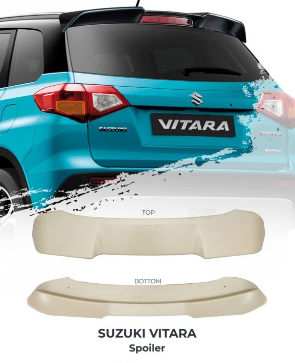 Suzuki Vitara 2018 to 2024 Spoiler Oem Type No paint ( Paintable ) Roof ...