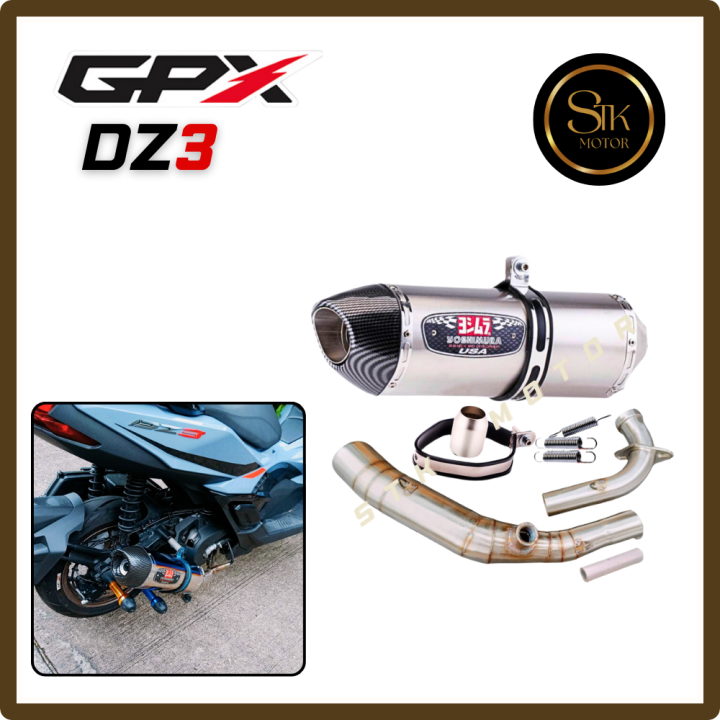 ชุดท่อ GPX DZ3 ปี 2024 แสตนเลสสวม 2 นิ้ว(51 มิล)+ปลายท่อ 18 นิ้ว | Lazada.co.th