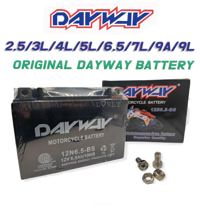 COD ORIGINAL 1PC DAYWAY Battery Charger Motorcycle Battery 2.5L/3L/4L/5L/6.5L/7L/9A/9L | Lazada PH