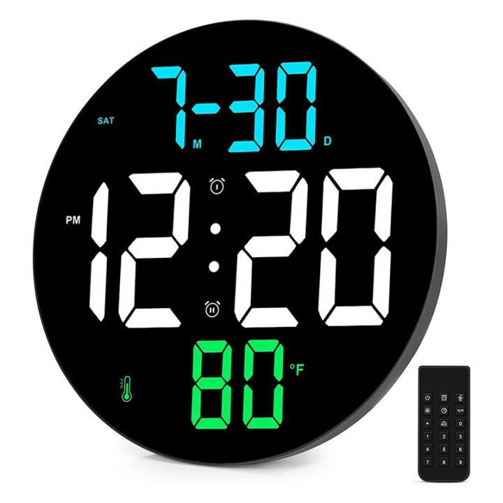Digital Wall Clock Display, 9Inch Digital Clock with Big Screen,4 Level ...