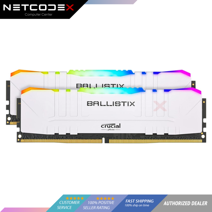 Crucial Ballistix Rgb 3200 Mhz Ddr4 Dram Desktop Gaming Memory Kit 16gb