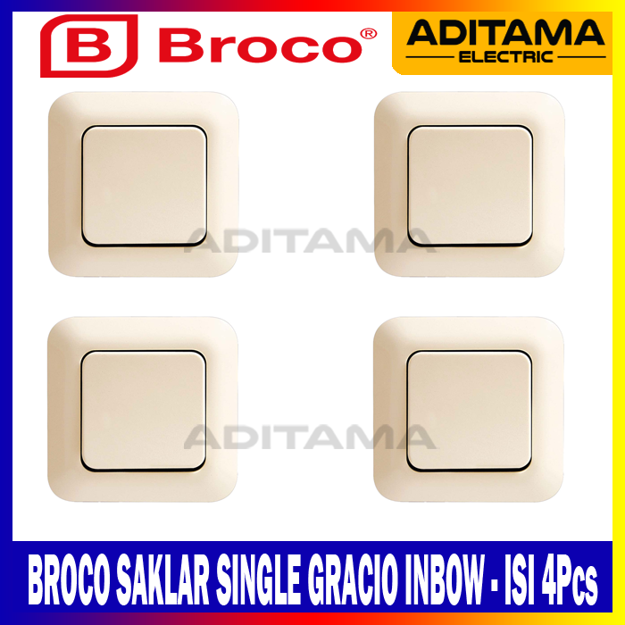 PAKET ISI 4 SAKLAR SINGLE BROCO GRACIO INBOW | Lazada Indonesia