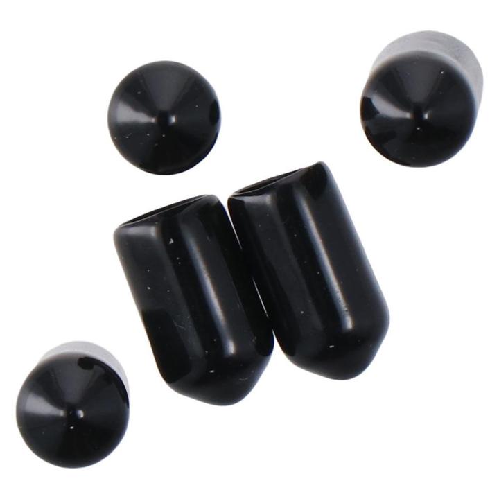 YOUNGSTERSTORE19E9 50pcs Black Round Rubber End Caps Vinyl 1/4 Inch ...
