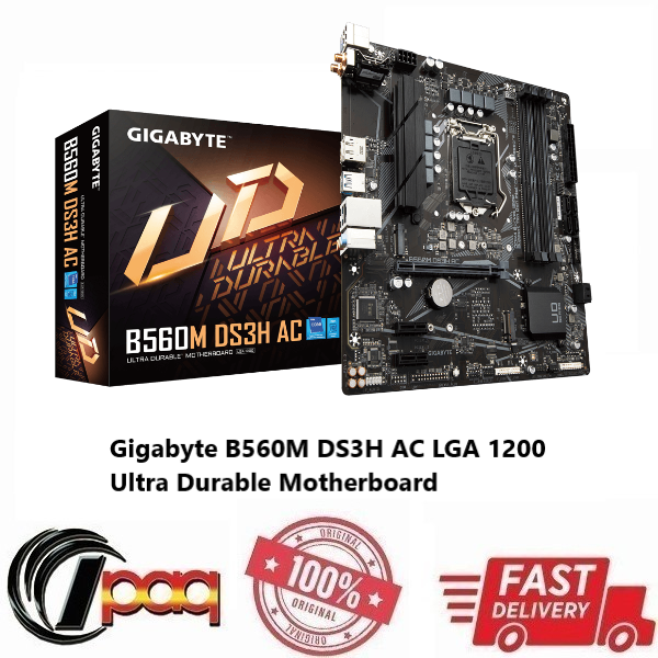 GIGABYTE B560M DS3H AC LGA1200 Ultra Durable Motherboard with WIFI ...