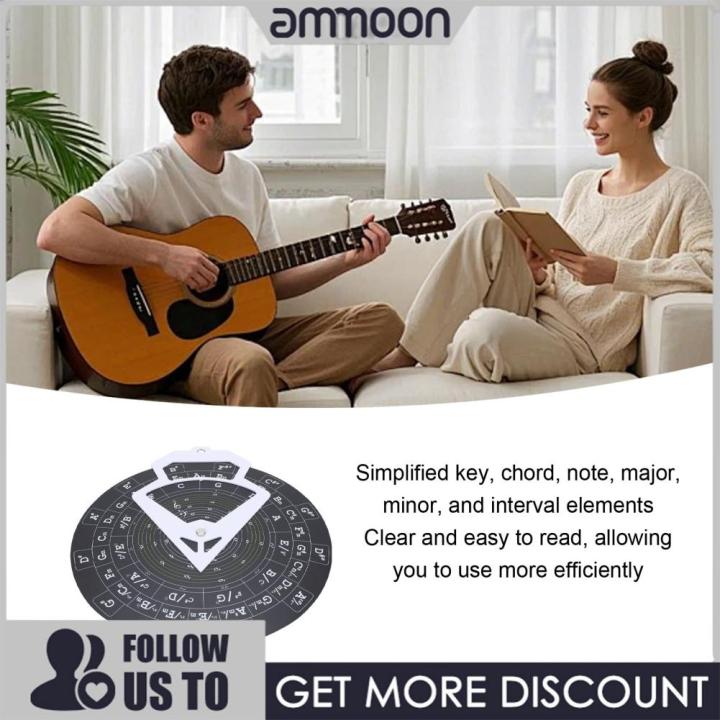 ammoon Circle of Fifths Wheel 30cm Diameter Wall Hanging PVC Chord ...