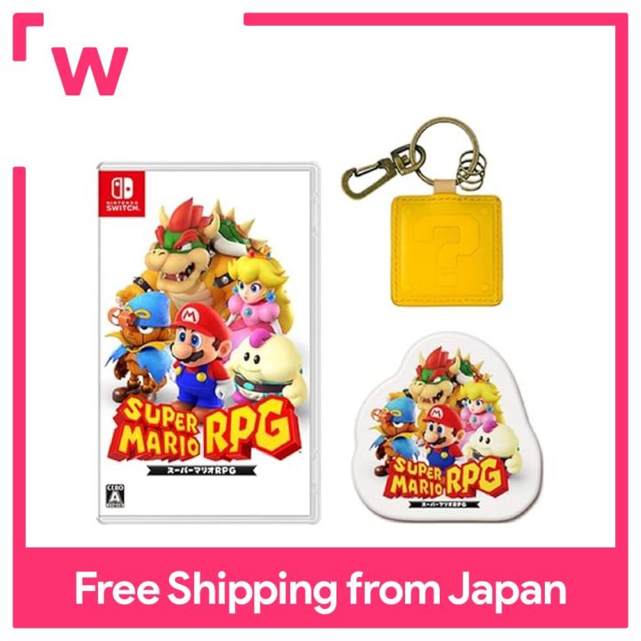 Super Mario RPG - Switch + Hatena Block Leather Keychain Set (Original ...