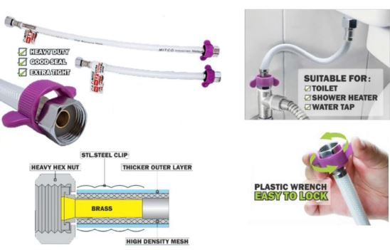 PVC Flexible Connection Pipe Hose Sanitary Fitting/ High Pressure ...