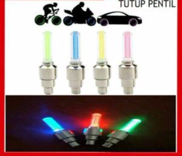 1 Biji Tutup Pentil LED Lampu Ban Motor Mobil Sepeda - tampil keren ...