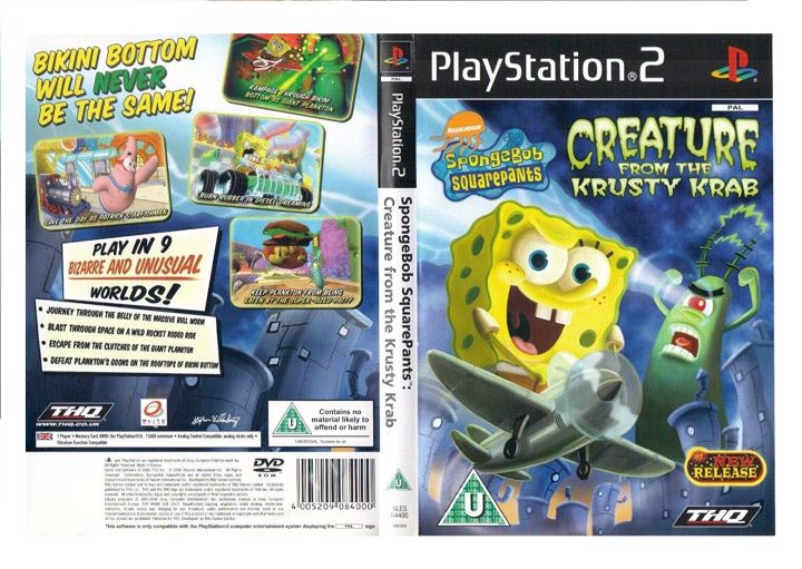 PS2 SpongeBob Squarepants - Creature From The Krusty Krab (DVD Game ...