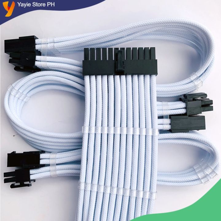 PSU Extension Cable 4MM PCIE 6+2 Pin EPS 4+4 and 24 Pin | Lazada PH