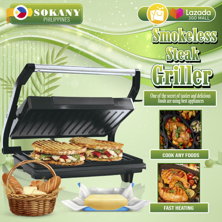 SOKANY 220 Sandwich Maker Breakfast Machine Sausage Grill Steak Grill ...