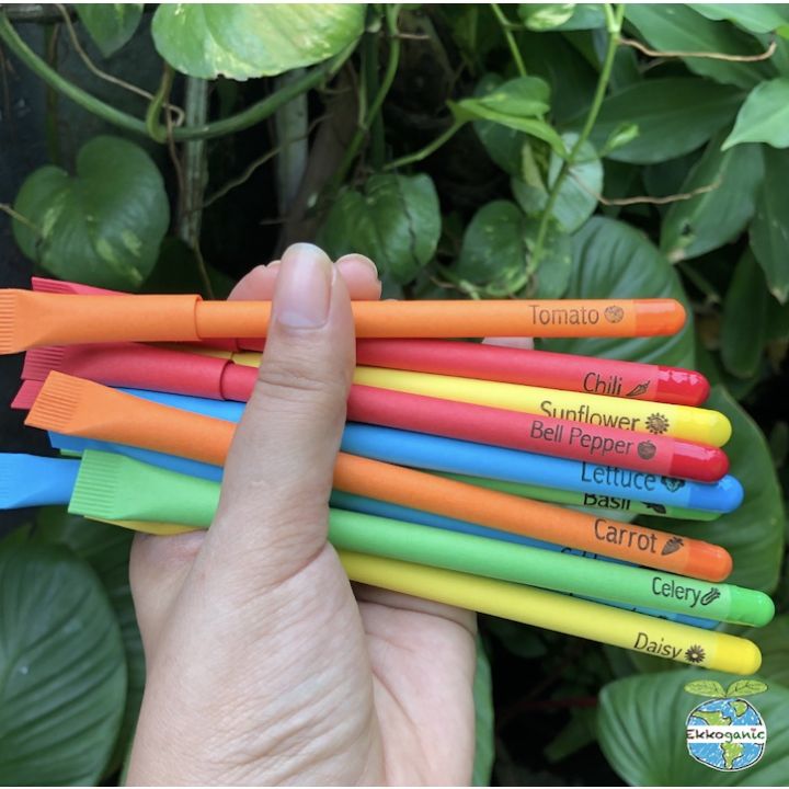 Plantable Seed Eco pen made of paper (15 seed variants) | Lazada PH