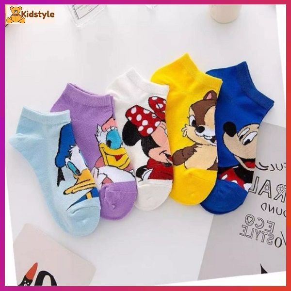 Kidstyle 5pairs Cute Cartoons Character Socks 6-10years old Girl Kids ...