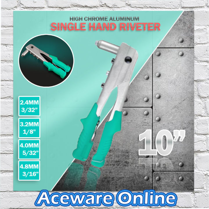 10"Inch Hand Rivet Gun 4pcs nozzle rivet gun hand riveter tool Perkakas ...