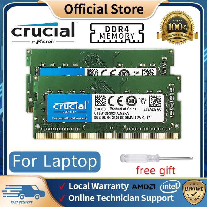 Crucial Laptop DDR4 RAM SODIMM 260Pin 4GB 8GB 16GB PC4 2400Mhz 2666Mhz 1.2V Netbook Memory For ...