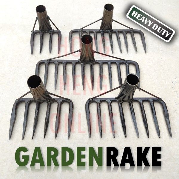 HEAVY DUTY GARDENING TOOLS GARDEN RAKE CAKAR BESI | Lazada