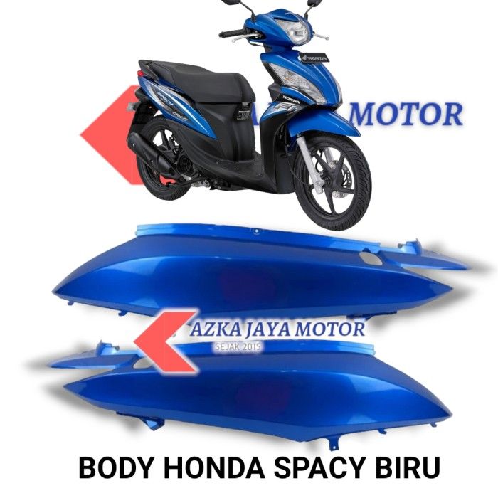 Body Honda Spacy Biru / bodi belakang Spacy Biru polos / kiri kanan ...