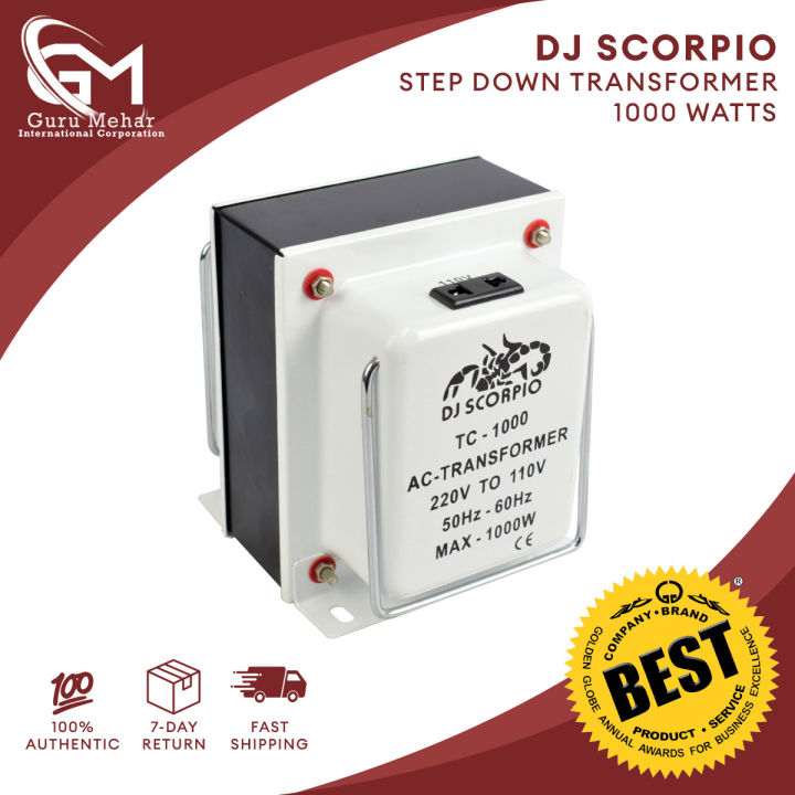 STEP DOWN TRANSFORMER (DJ SCORPIO) - 1000 Watts AC Transformer 220V to ...